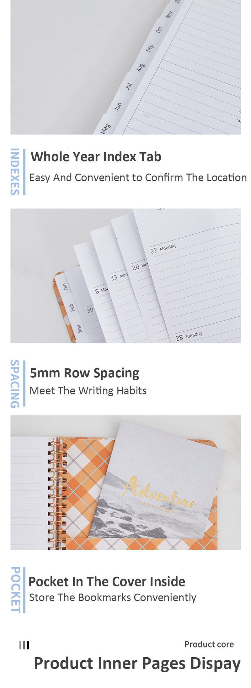 Paper Hardcover Gold Wire Binding Planner - Full Color Print