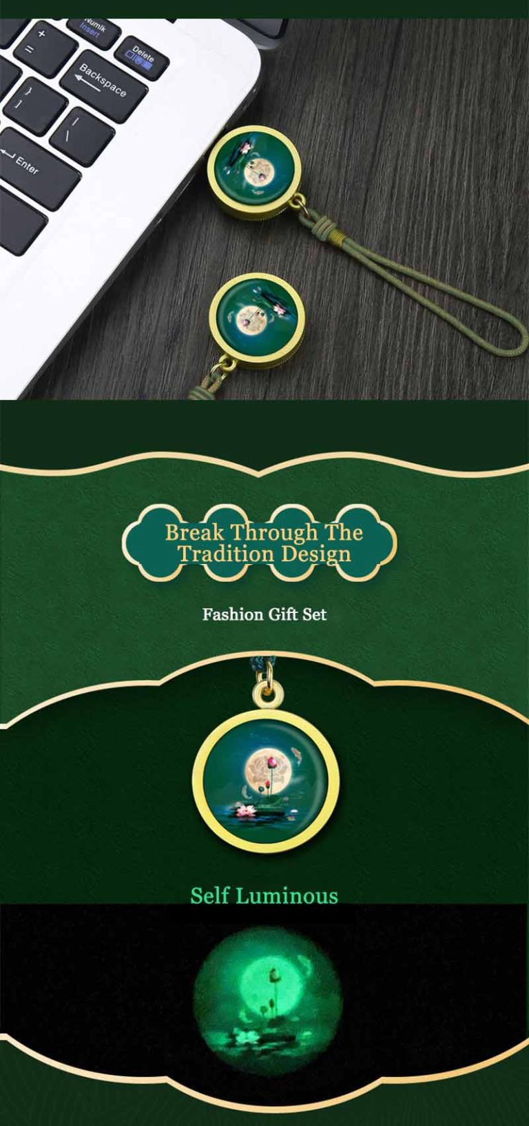 Lotus Leaf Notebook Box Set Custom Printable Power Bank - Full Color Print