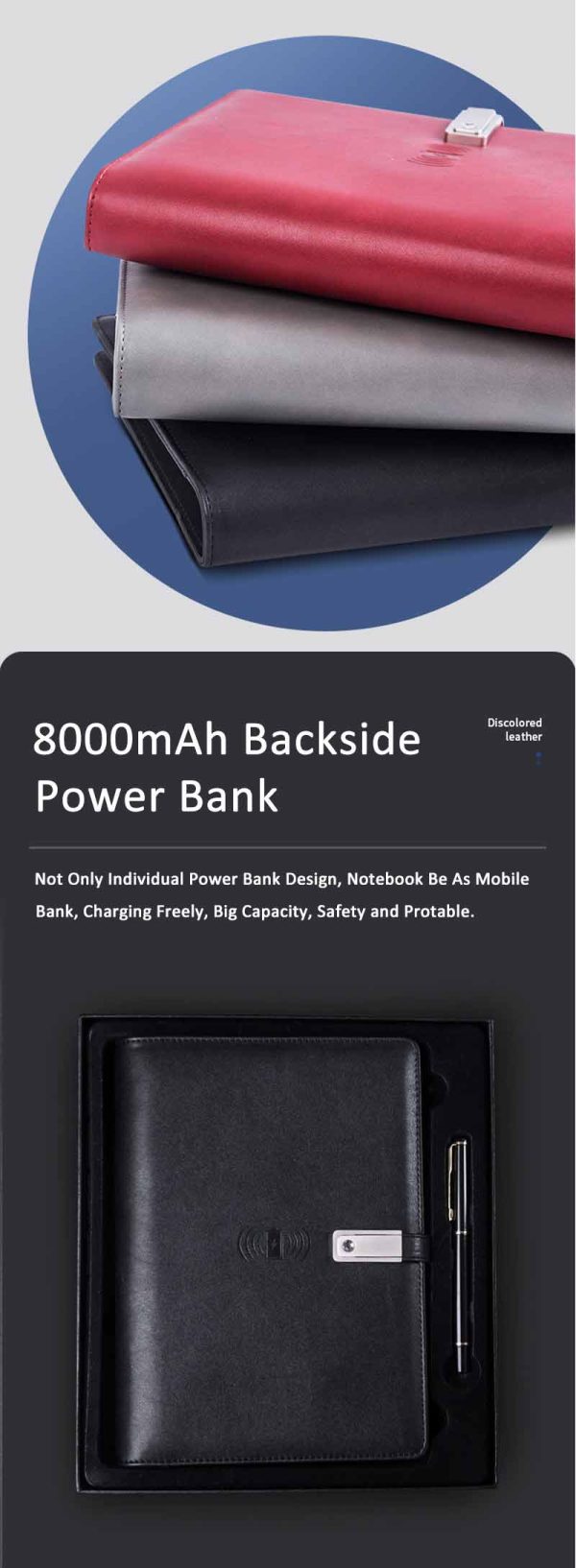 Wireless Charging Powerbank Custom Notebook Printable Box Set - Full ...