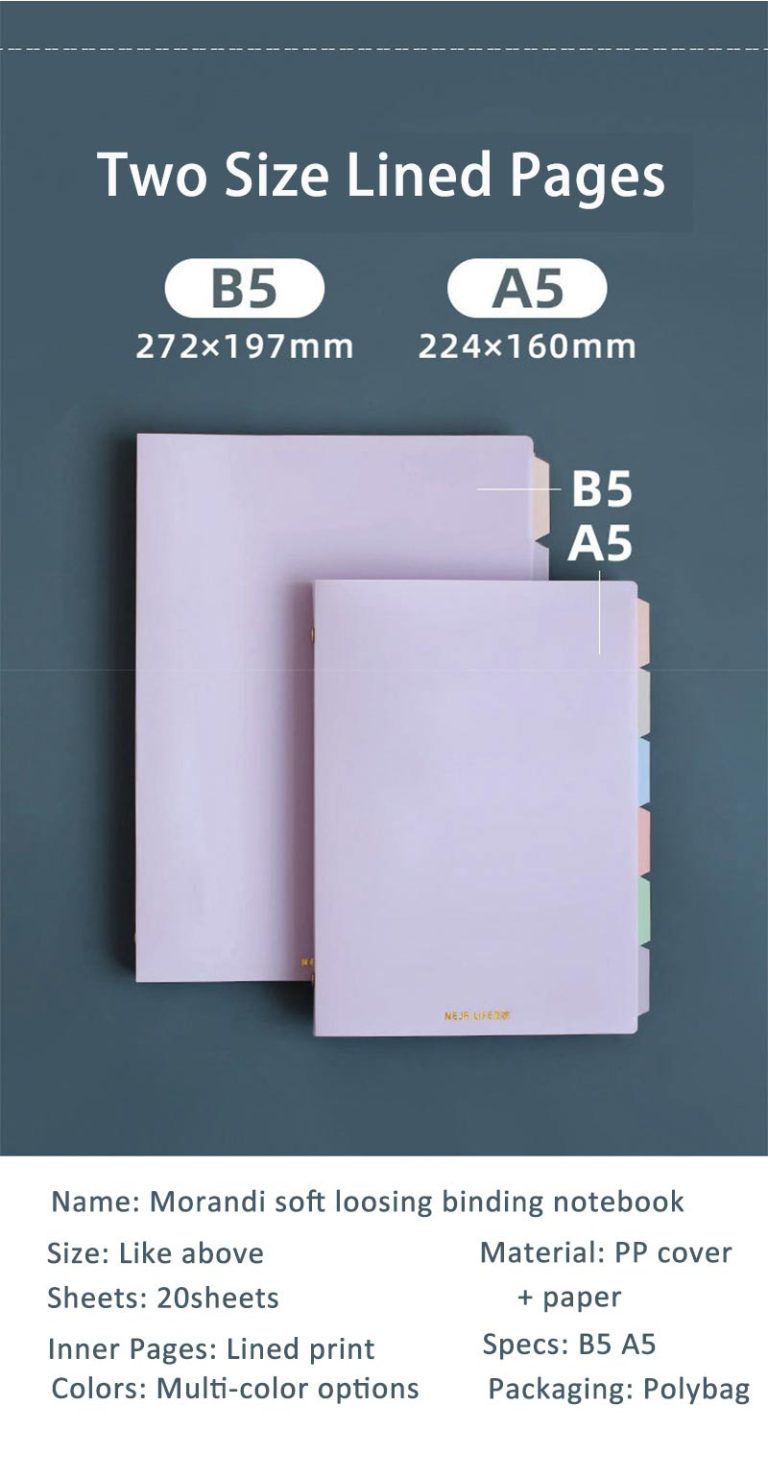 A5 Size Loosing Binding Custom Logo Notebook Print Company Brands ...