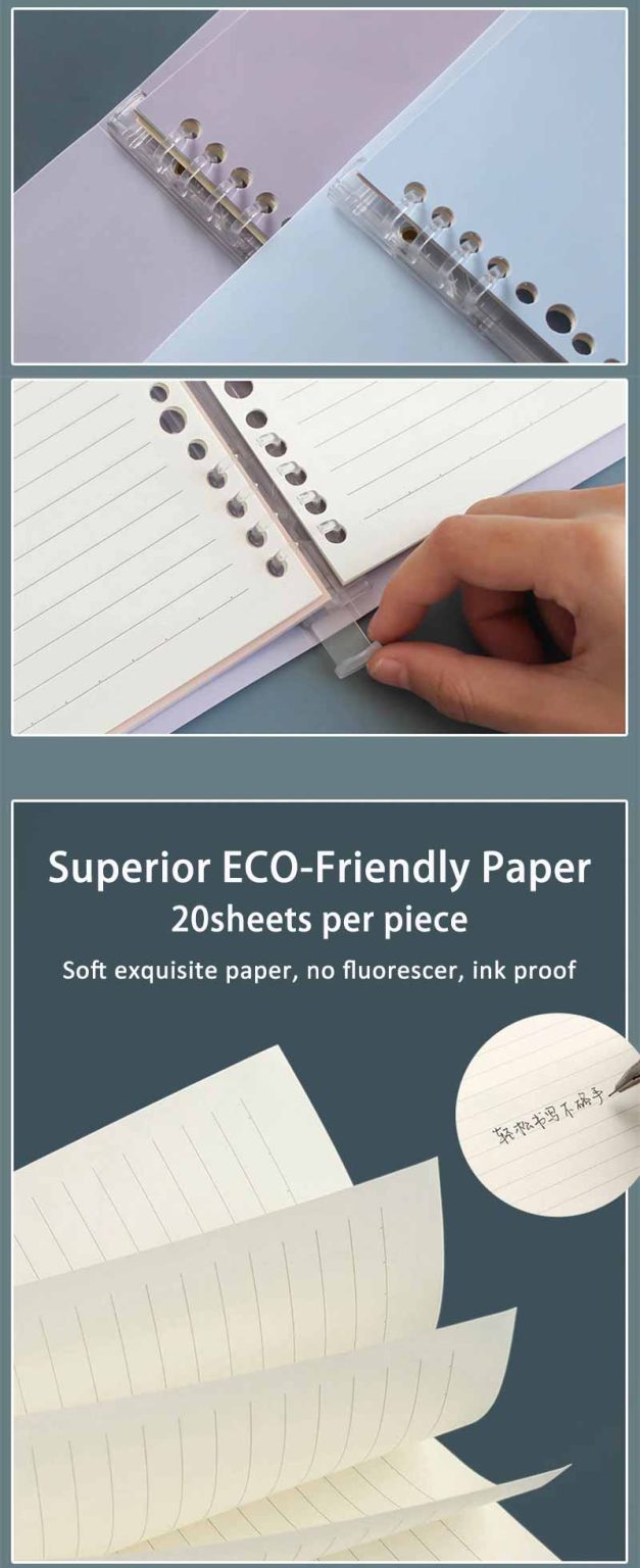 A5 Size Loosing Binding Custom Logo Notebook Print Company Brands ...