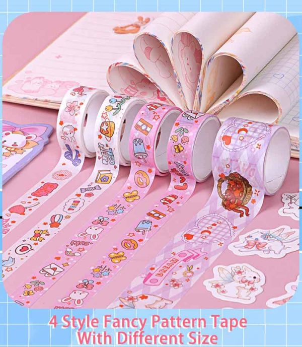 Custom Stationery Notebook Sets With Stickers Tape Pad - Full Color Print