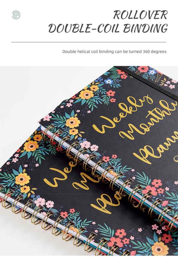 Paper Hardcover Spiral Binding Planner Builder Pocket Notebook - Full ...
