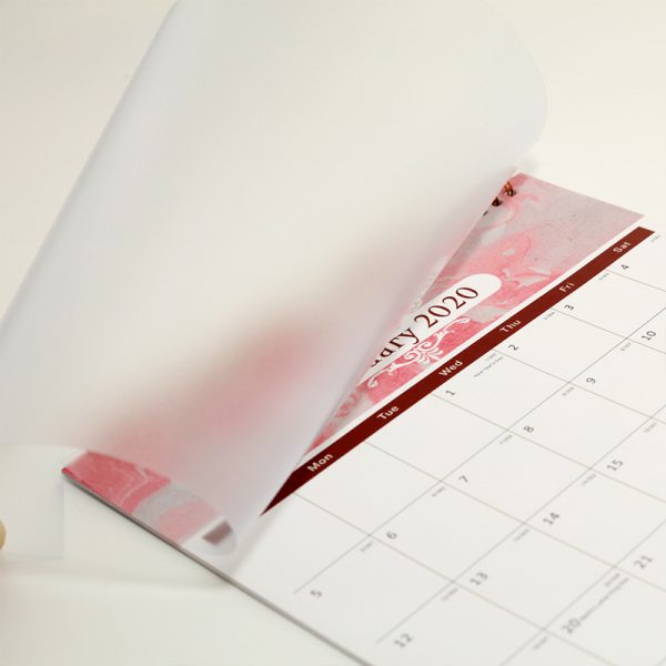 Pink Design Spiral Binding Customized Calendar Printable 2023 - Full ...