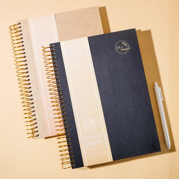 Spiral Binding Gold Wire Paper Belt Notebook Custom Printable - Full ...