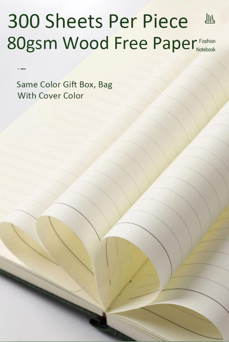 Green Leather Hardcover Notebook Paper Box Sets Customized Logo - Full ...