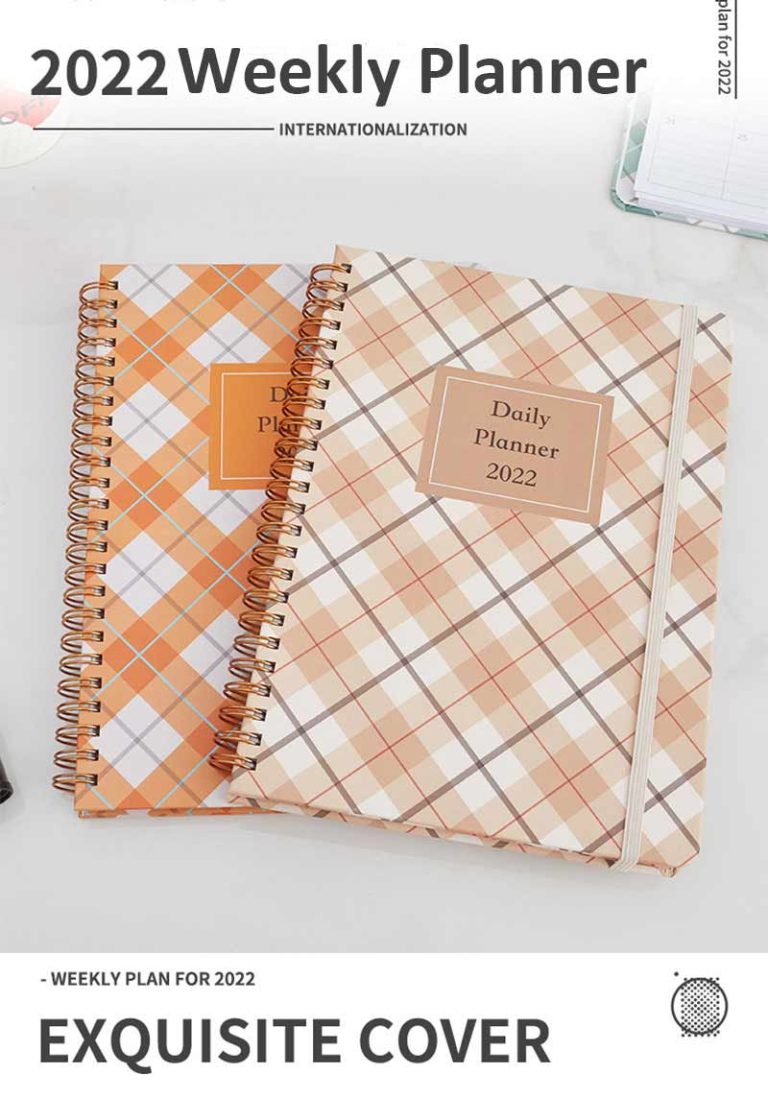Paper Hardcover Gold Wire Binding Planner - Full Color Print