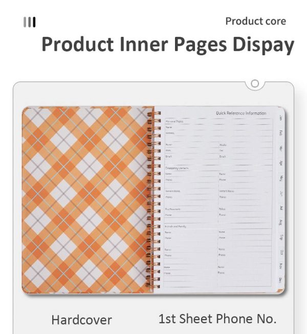 Paper Hardcover Gold Wire Binding Planner - Full Color Print