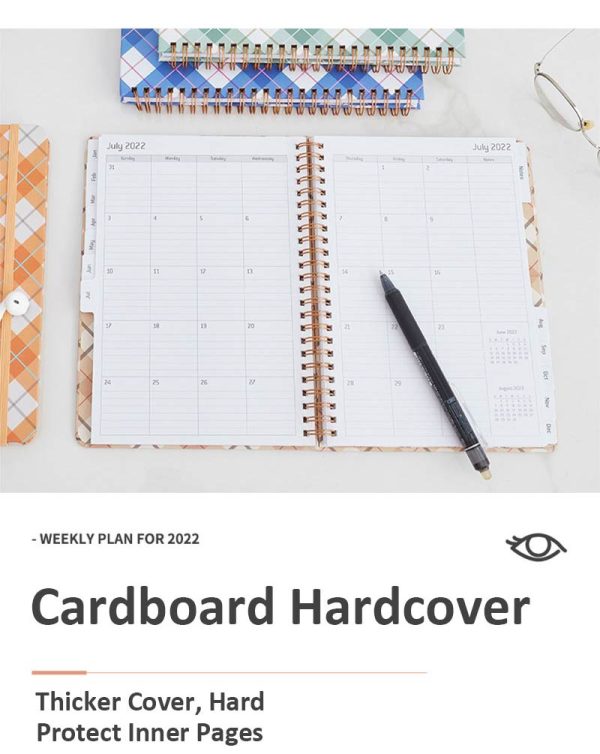Paper Hardcover Gold Wire Binding Planner - Full Color Print