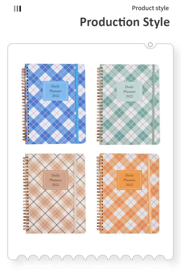 Paper Hardcover Gold Wire Binding Planner - Full Color Print