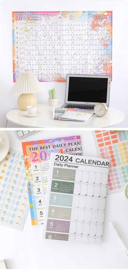 List 365 Days Daily Notes Custom Calendar - Full Color Print